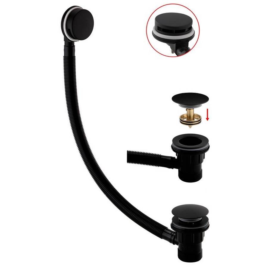 Kartell Easy Clean Sprung Plug Bath Waste in Black – Mersey Bathrooms Ltd