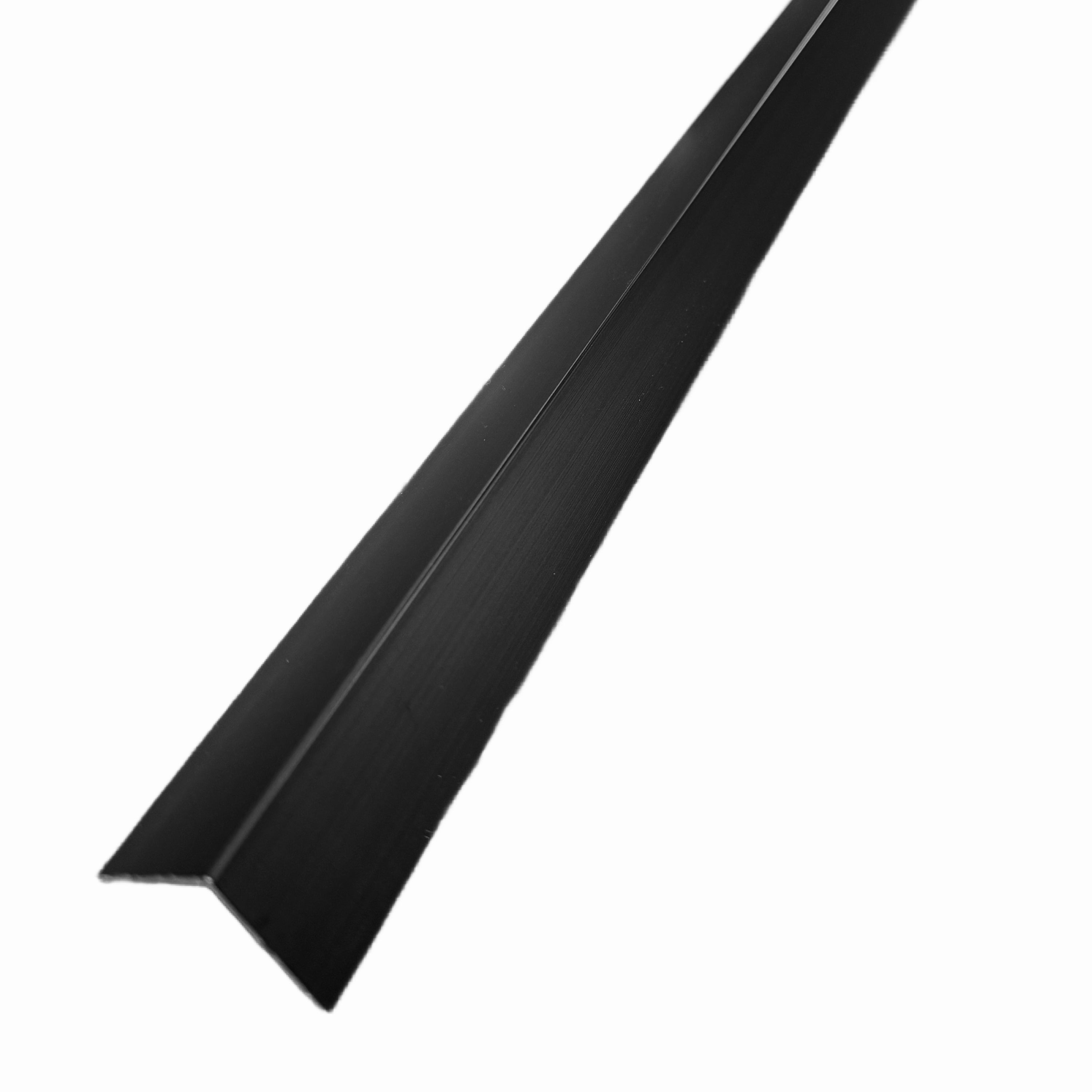 Black PVC L-Shape Trim 25x25mm – 2.9m Length – Mersey Bathrooms Ltd