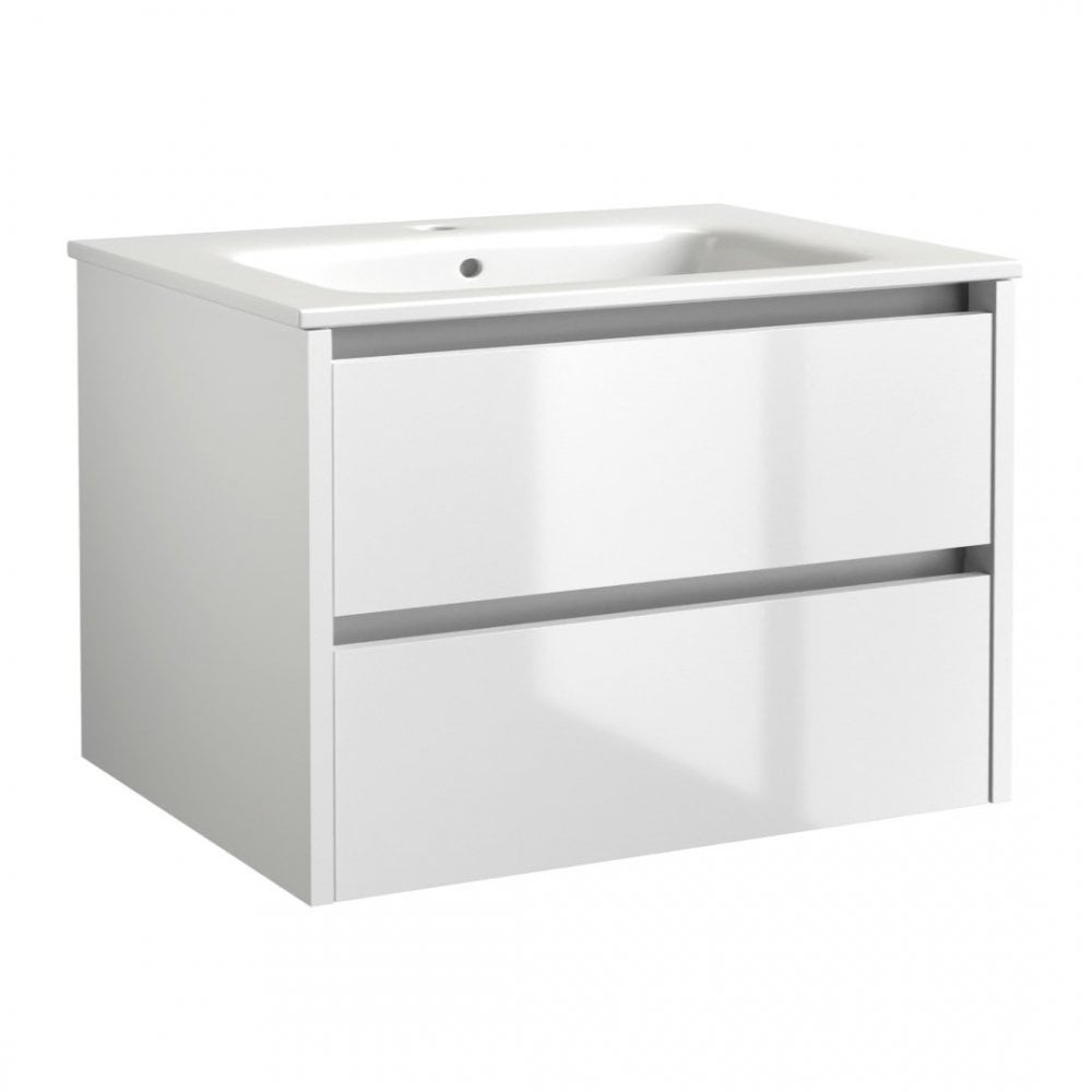 Kartell K-Vit City 2 Drawer Wall Mounted Vanity Unit With Basin ...