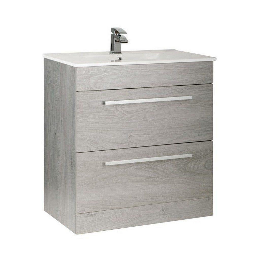 Kartell Purity 800mm Floor Standing Vanity Unit and Ceramic Basin 2 Dr – Mersey Bathrooms Ltd