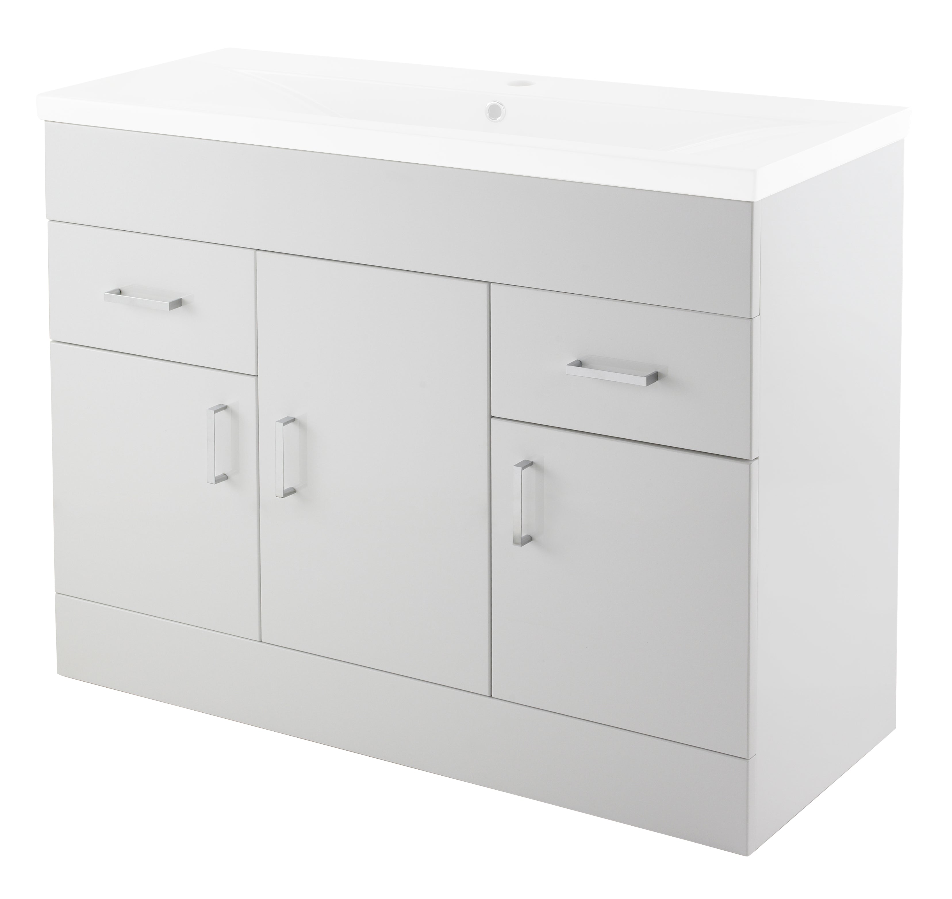 Eden Floor Standing 3 Door 2 Drawer Vanity Cabinet 1000mm – Mersey ...