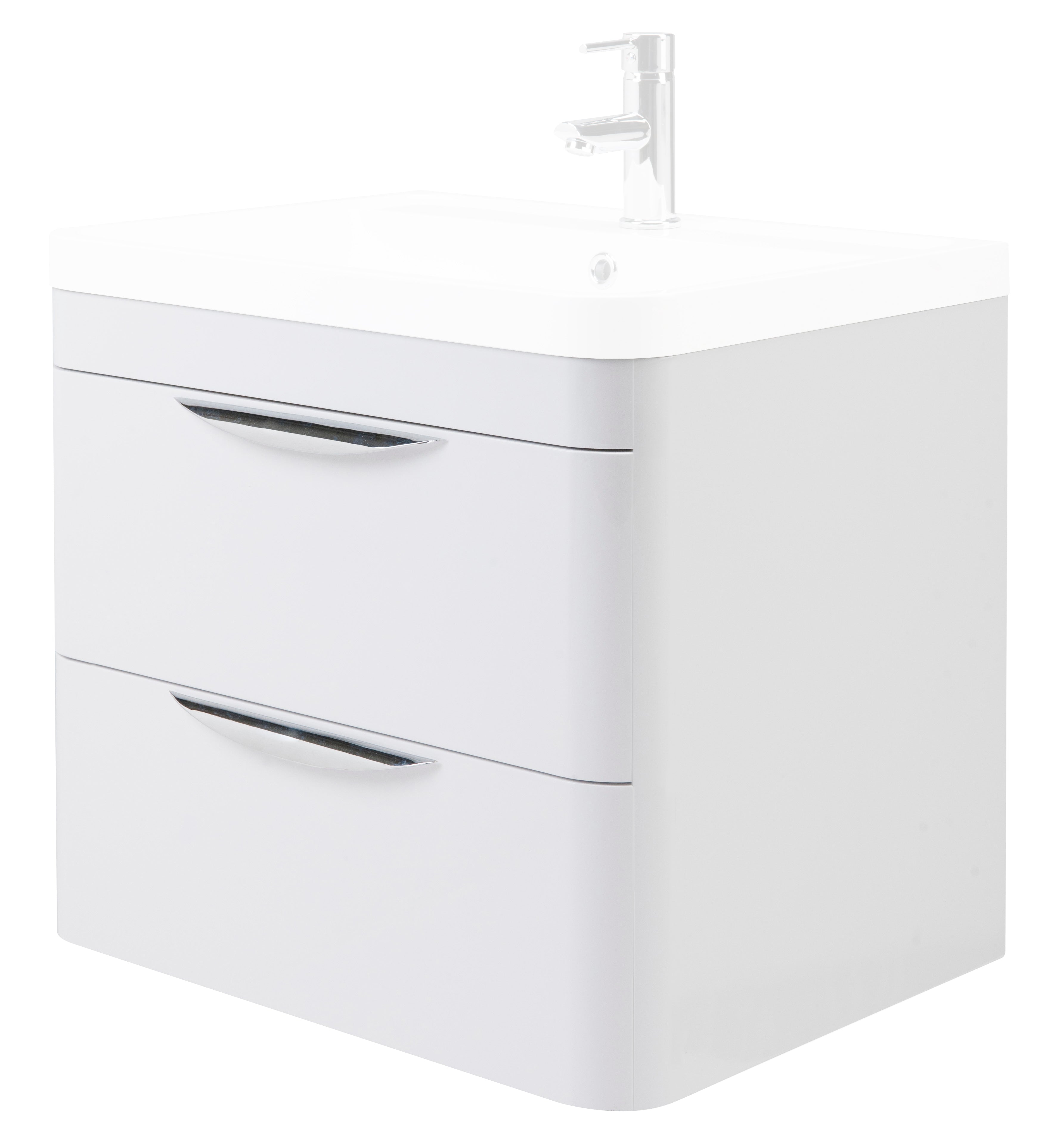 Parade Wall Hung 2 Drawer Basin Unit 600mm – Mersey Bathrooms Ltd