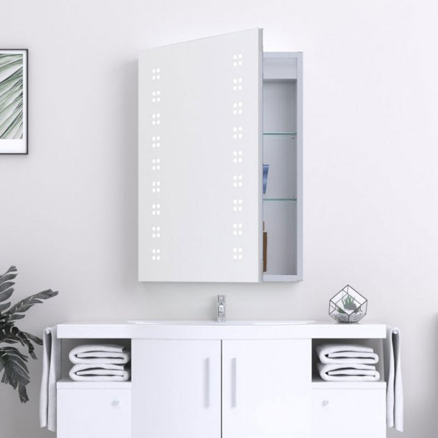 Kartell Kandy 500 x 700 LED Illuminated Mirrored Bathroom Cabinet ...