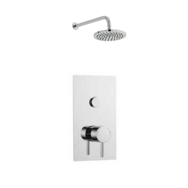 Prestige Plan Thermostatic Single Round Push Button Concealed Mixer Sh ...