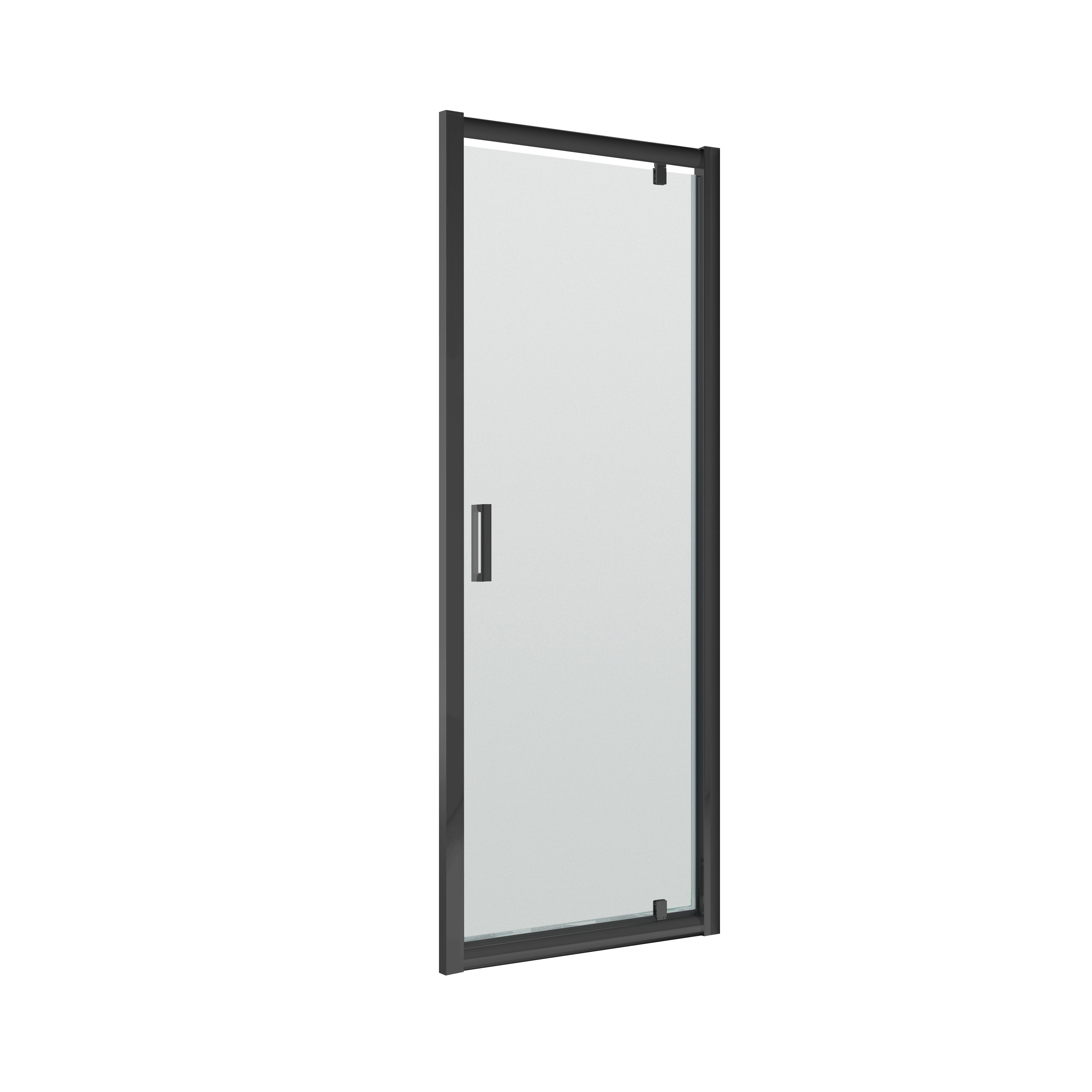 Rene Black Profile Pivot Door 6mm Glass – Mersey Bathrooms Ltd