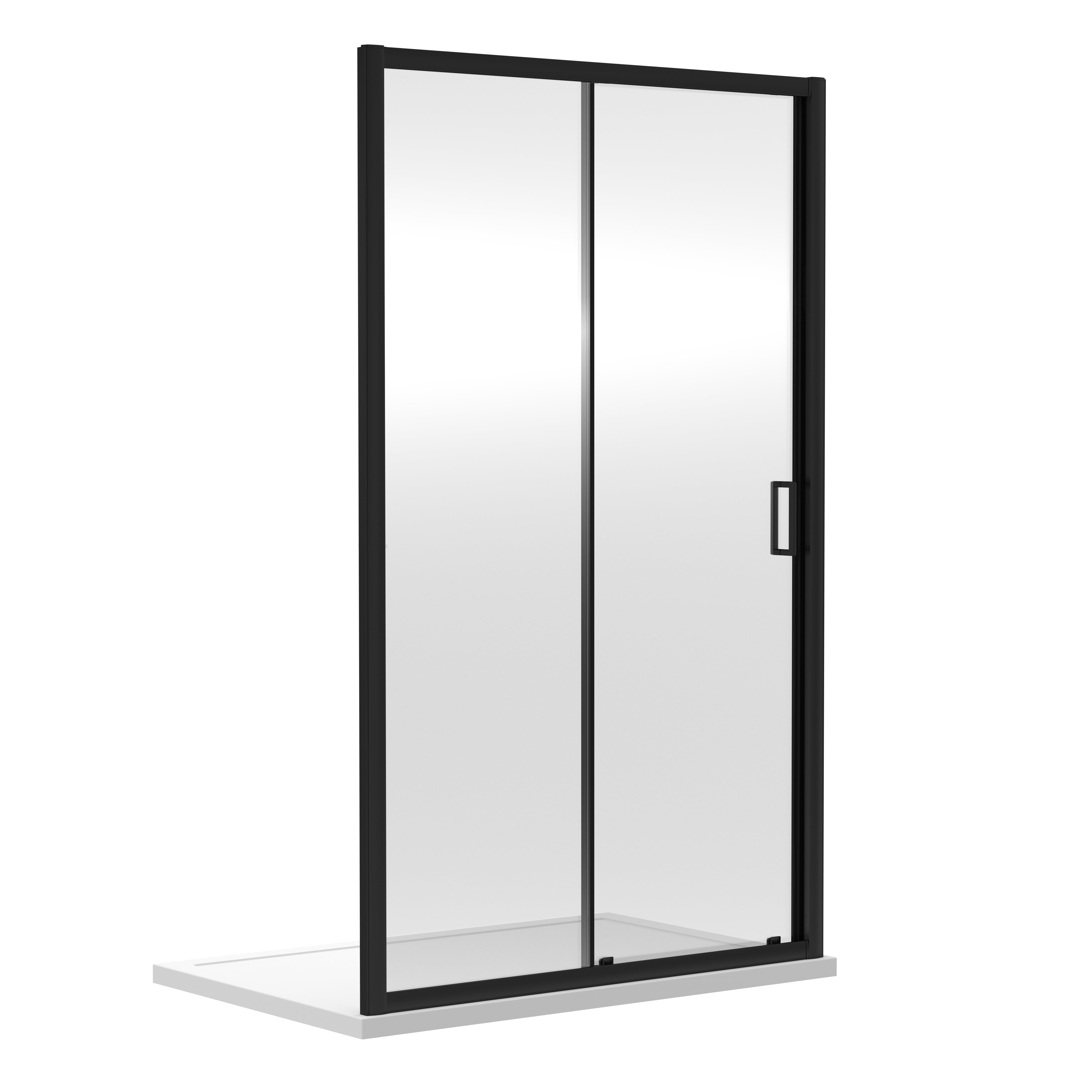 Rene Black Profile Sliding Door 6mm Glass – Mersey Bathrooms Ltd